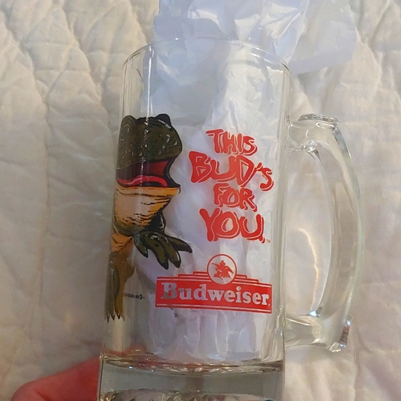 Budweiser | Dining | Vintage Budweiser Beer Mug With Budweiser Frogs ...